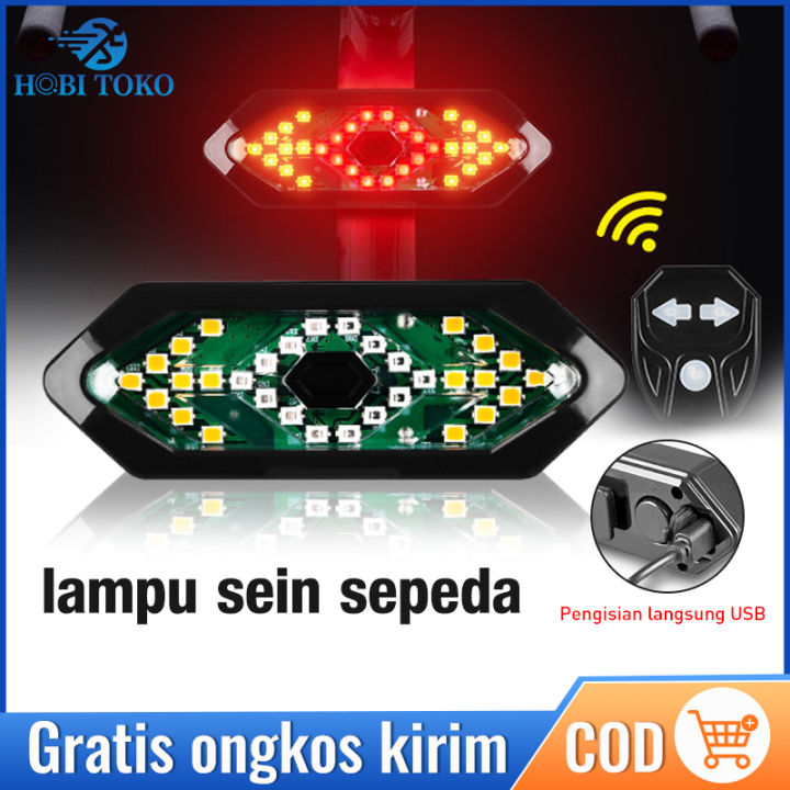 Lampu Sein Sepeda/Lampu Sein Sepeda USB Wireless Tanpa Kabel Waterproof ...