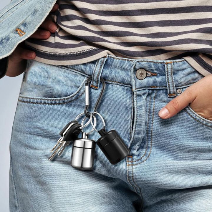 4 Pack Ear Plug Carrying Case Keychain, Portable Keychain Pill Case ...