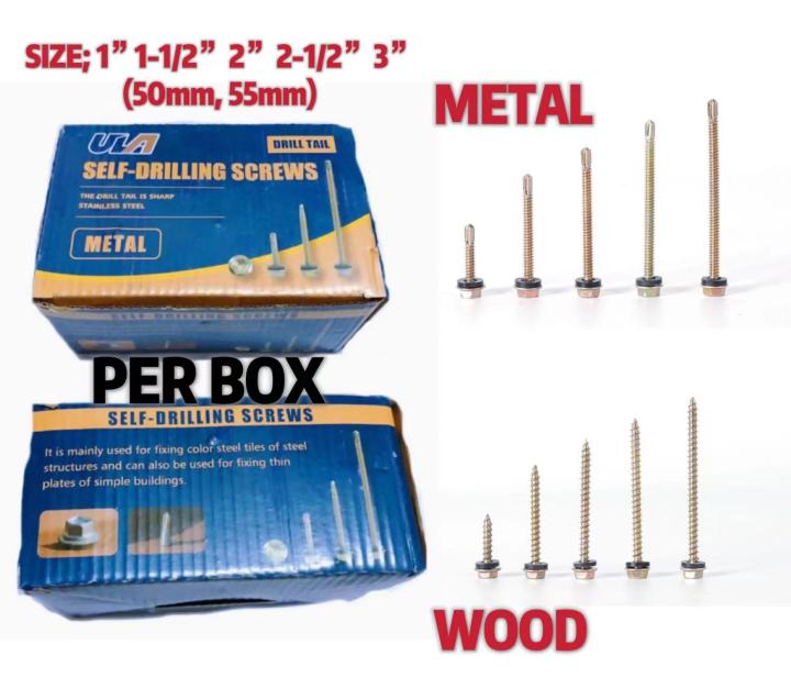 Tex Screw for WOOD & METAL 1" 1-1/2" 2" 2-1/2" 3" (PER BOX) | Lazada PH