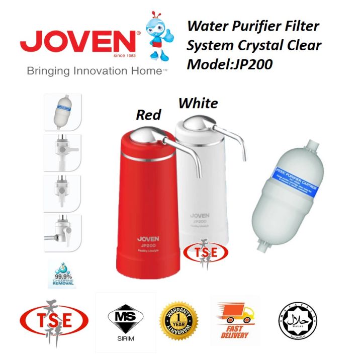 Joven JP200 Water Purifier /Water Filter - (Red / White Colour) | Lazada