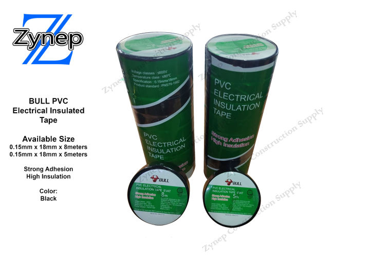 BULL PVC ELECTRICAL INSULATION TAPE SIZE; 5M,8M | Lazada PH