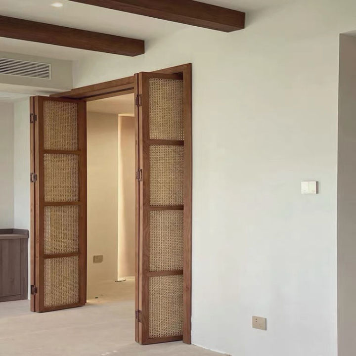 Tea House Handmade Vine Woven Sliding Door B & B Wooden Door Ceiling ...