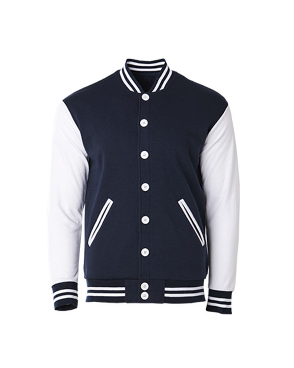 Crossrunner Unisex Varsity Jacket Cotton - Navy Blue | Lazada