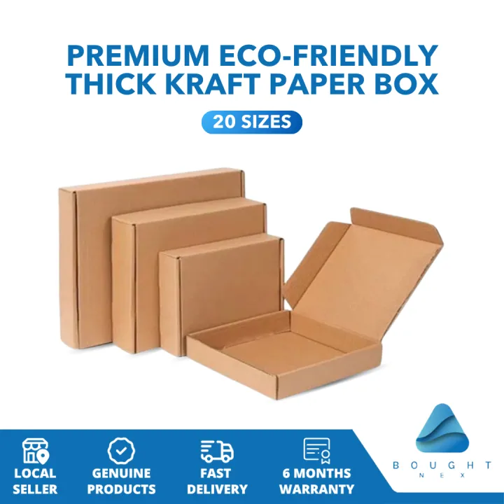 Premium Eco-Friendly Thick Brown Kraft Paper Packaging Box – Perfect ...
