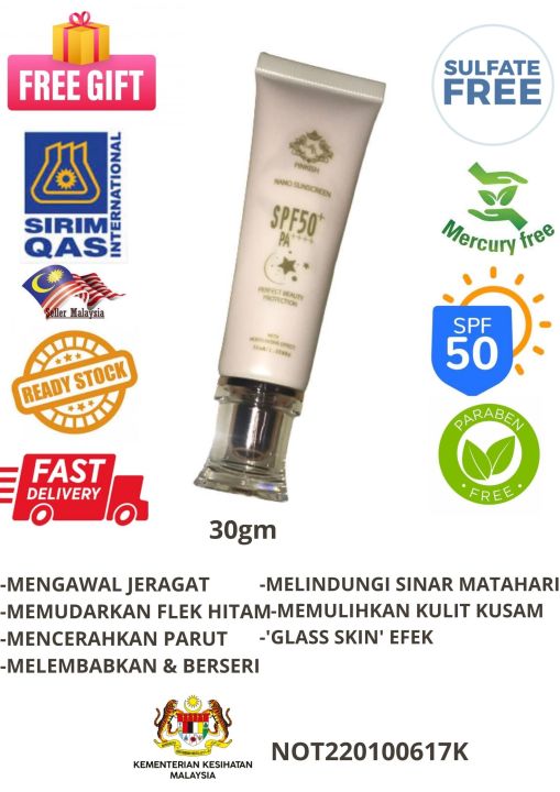NANO SUNSCREEN Pinkish SPF50+ With MOISTURISER 30Gm | Lazada