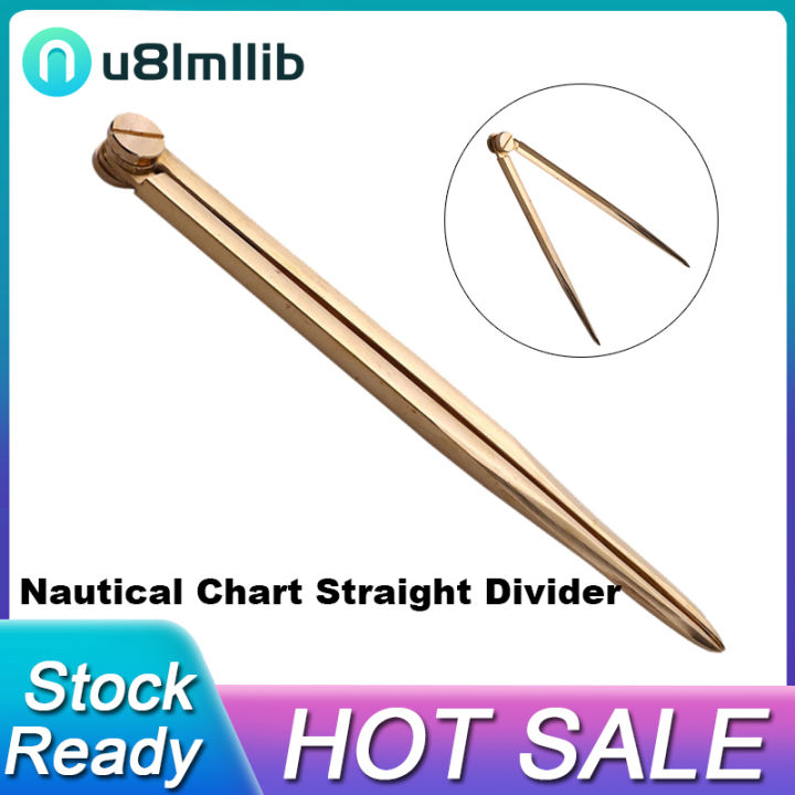 168mm Nautical Chart Straight Divider Solid Brass Marine Dividing Tool ...