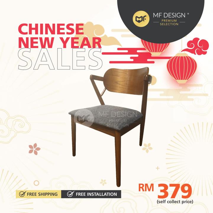 (Free Delivery) MFD Premium Rebecca Dining Chair /Wooden Chair / Solid ...