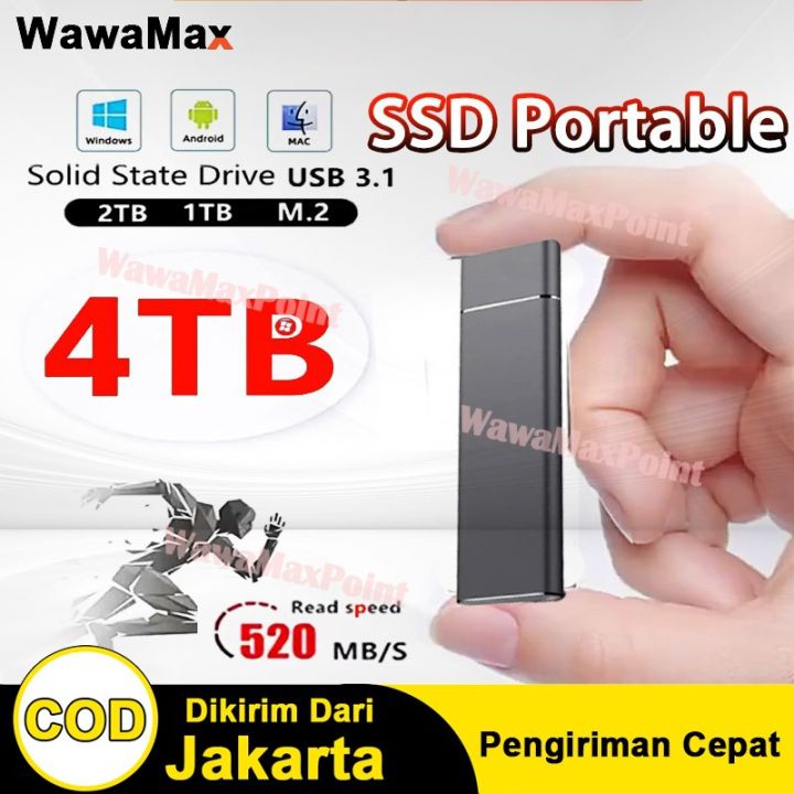 Hard Drive Eksternal SSD Eksternal Sho M.2 dengan Kapasitas 4TB dan ...