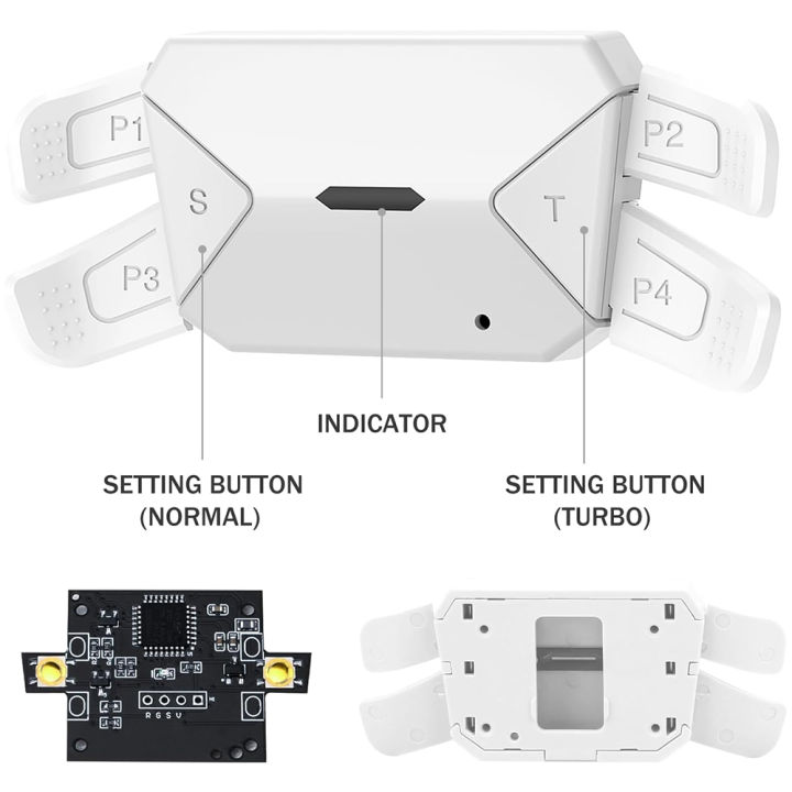[yangh] CoolerAge Back Paddles Attachment for PS5 Controller 4 Back Buttons & Backplate ...