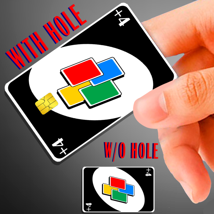 UNO CARDS - ATM/CREDIT/DEBIT/BEEP SKIN CARD STICKER LAMINATED ANTI ...