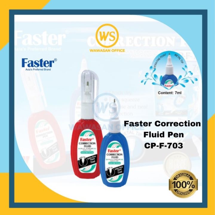 Faster Correction Pen CP-F-703 / Correction Fluid Liquid Pen / Liquid ...