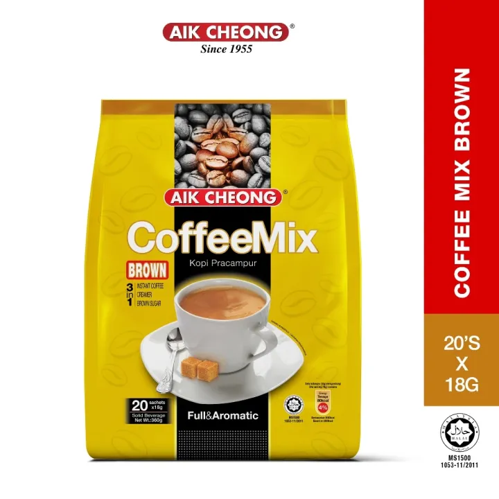 AIK CHEONG Instant Coffee Mix - Brown Sugar 360g (20's x 18g) | Lazada