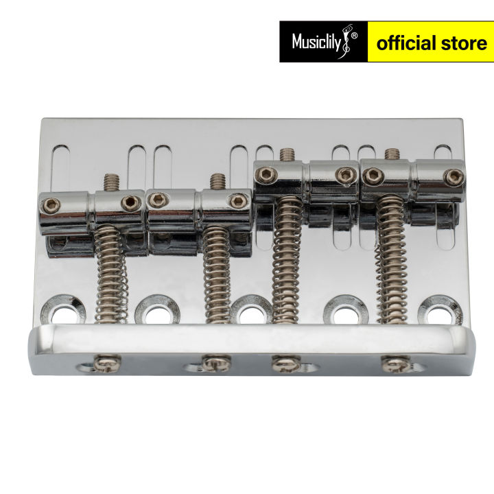 Musiclily Fixed Hardtail Bass Bridge for 4-String Fender Precision Bass ...