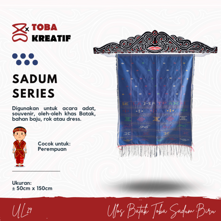 Kain Ulos Batak Toba Sadum Biru | Lazada Indonesia