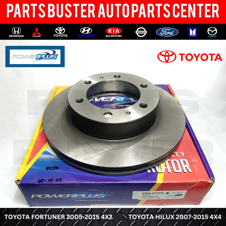Front Brake Disc Rotor for Toyota Fortuner 2005-2015 4x2, Hilux 2007 ...