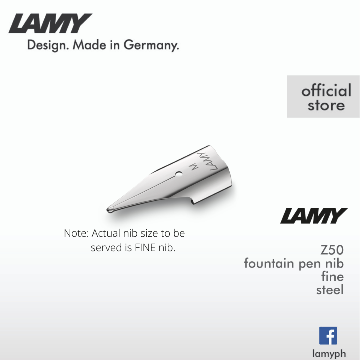 LAMY Z50 Fountain Pen Nib | Fine (F) | Steel | Lazada PH