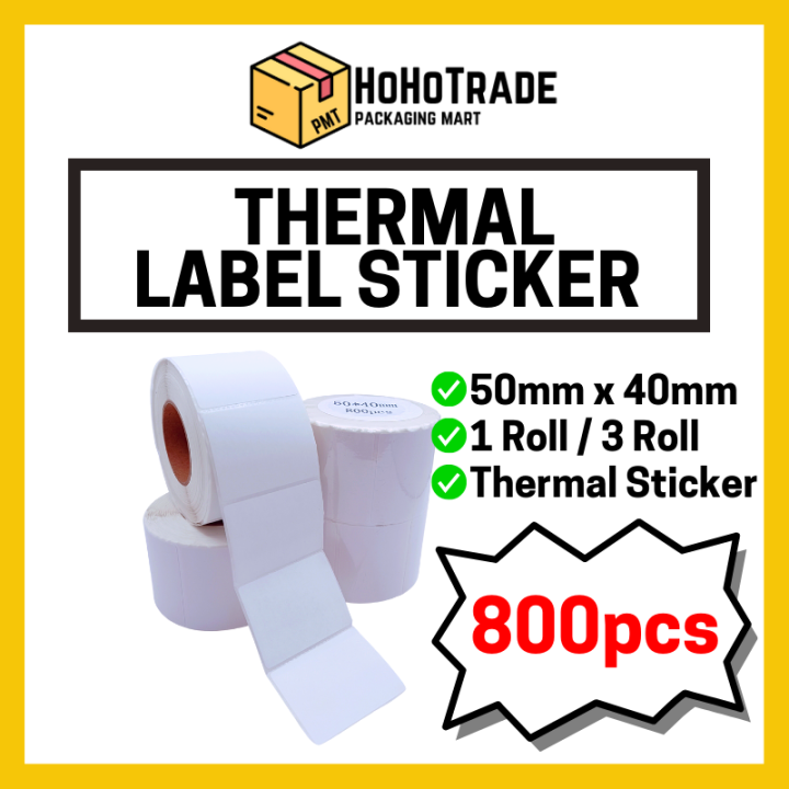 Thermal Label Sticker 50mm x 40mm / Barcode Label Sticker / Price ...