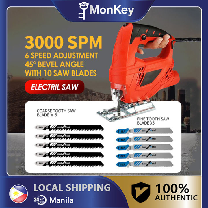 1200W Original Electric Jigsaw Wood Cutter 0-45° Bevel Angle DIY Wood ...