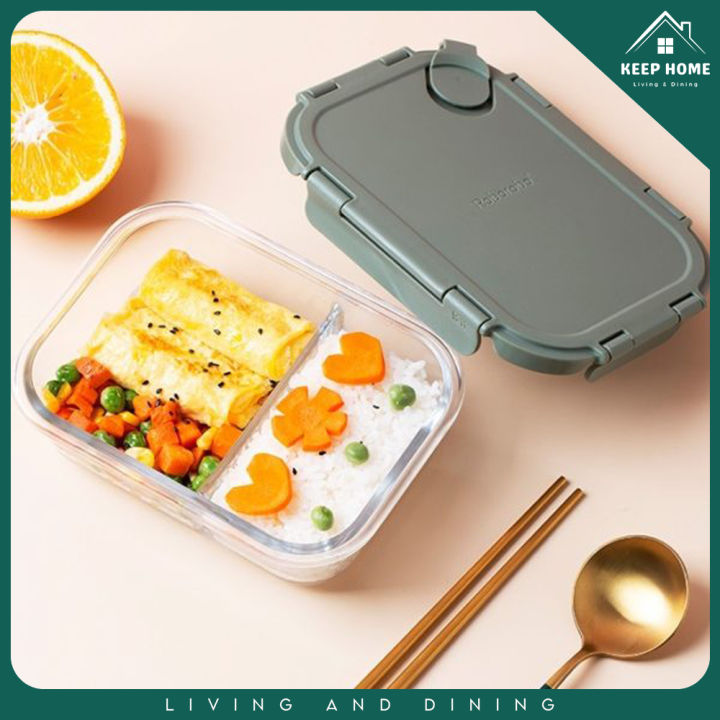 KeepHome Big Size Heat-Resistant Glass Fresh-Keeping Box With Lunch Box ...
