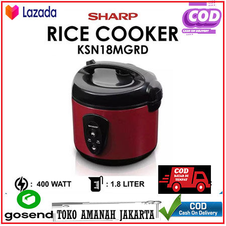 SHARP KS-N18MG RD Rice Cooker 3in1 Kapasitas 1,8Liter MERAH | Lazada ...