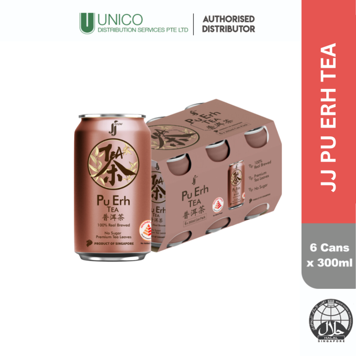 JJ Pu Erh Tea No Added Sugar 6 X 300ml | Lazada Singapore