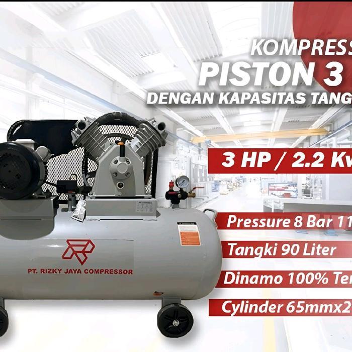 Cuci gudang Kompresor Angin 3 HP Compressor udara 2.2 Kw kompresor ...