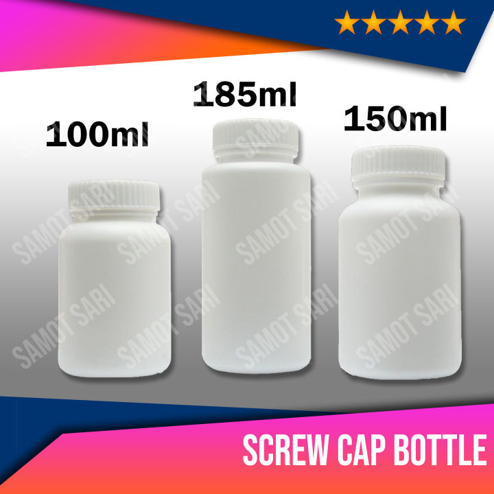 Plastic Medicine Bottles with Screw Cap Available in 100 mL,150 mL, and ...