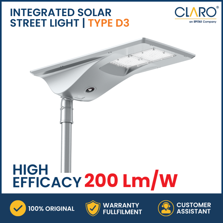 CLARO INTEGRATED SOLAR STREET LIGHT TYPE D3 All-in-one LED Street Light ...