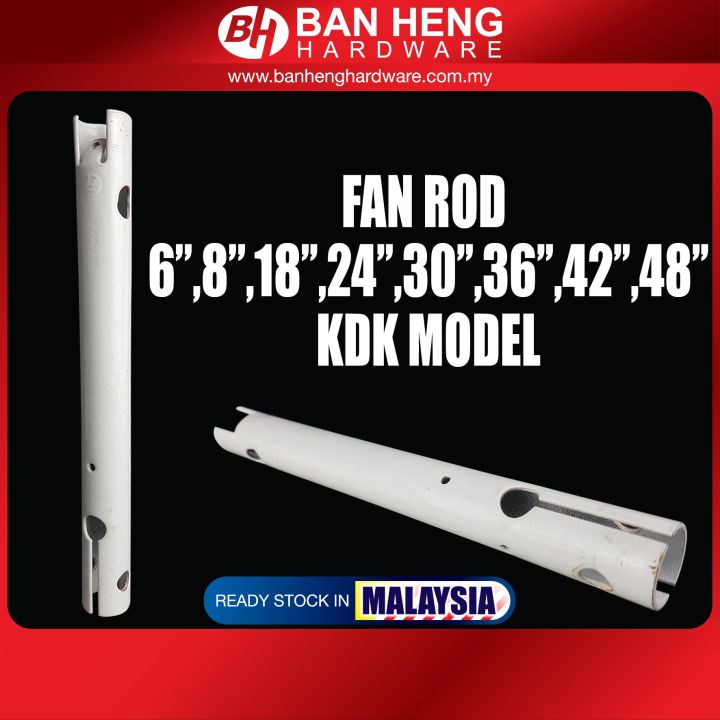 Fan Rod For Ceiling Fan (White) 6 ",8",18",24",30",36",42",48" | Lazada