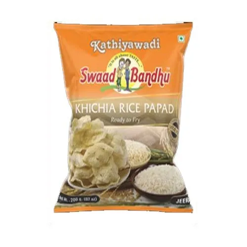Kathiyawadi Swaad Bandhu KHICHIA RICE PAPAD Ready To Fry 200 Gram Best ...
