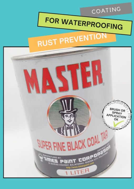 Master Black Coal Tar Super Fine Waterproofing Paint - 1 Liter | Lazada PH