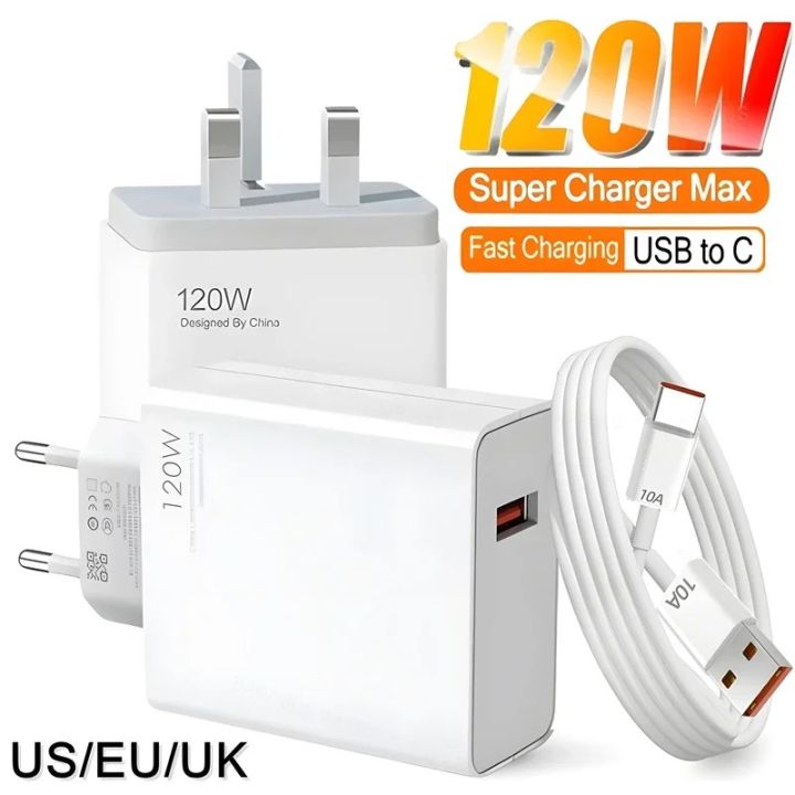 120W Fast Charging Charger for Xiaomi Wall Charging Adapter EU US UK ...