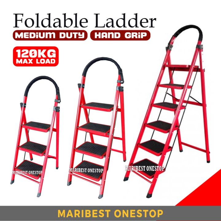 3/4/5/6 Medium Duty Step Ladder Foldable Stool Ladder With Handle ...