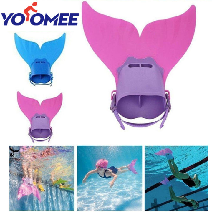 Yoomee Kids Swimming Fins Training Flipper Mermaid Swim Fin Swimming ...
