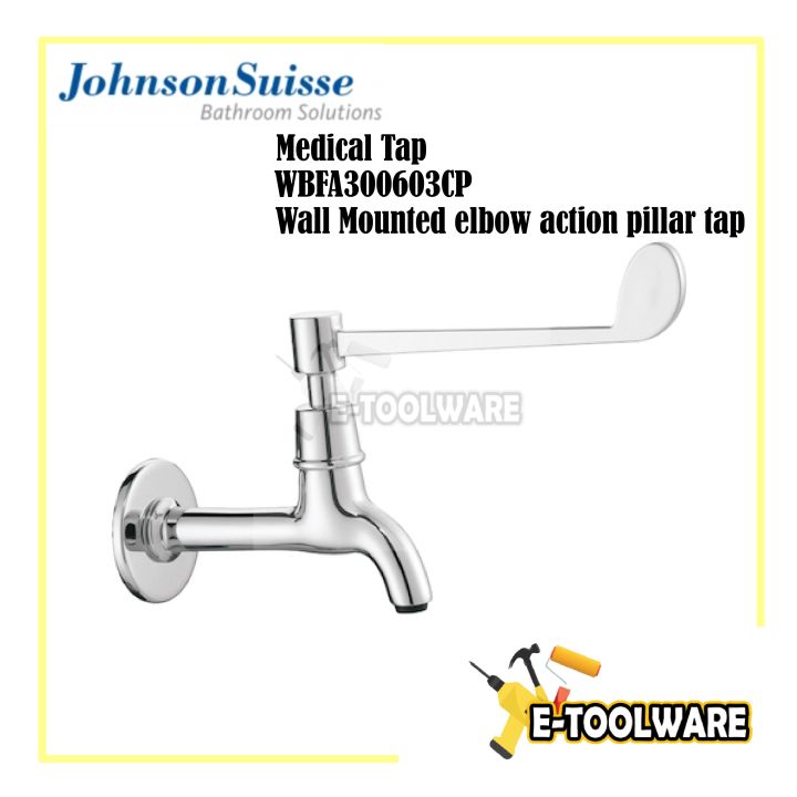 Johnson Suisse Medical Tap Wall Mounted elbow action pillar tap - WBFA300603CP | Lazada