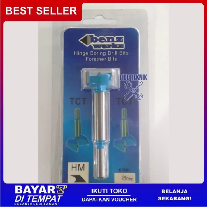 Jual MATA BOR KAYU LUBANG ENGSEL SENDOK 25MM FORSTNER BIT BENZ | Lazada ...