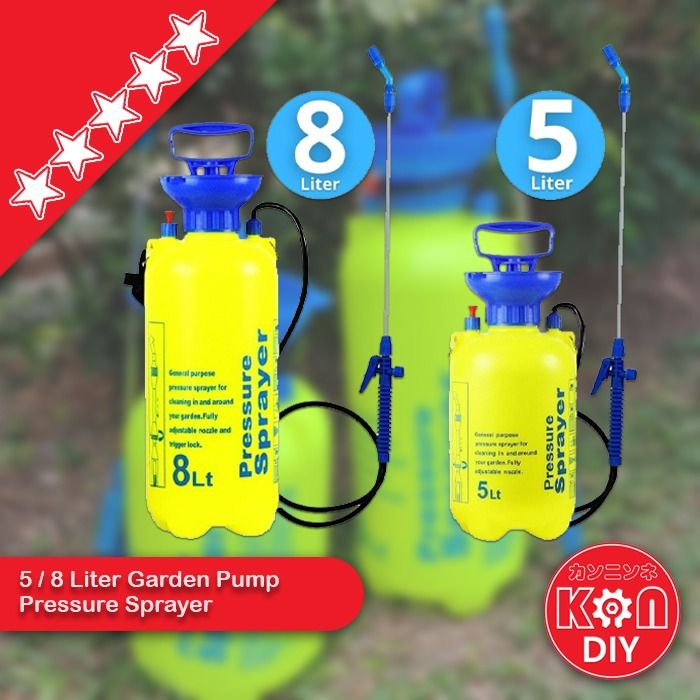 5 / 8 Litre Garden Pressure Sprayer Pump Sprayer and Plastic Pesticide ...