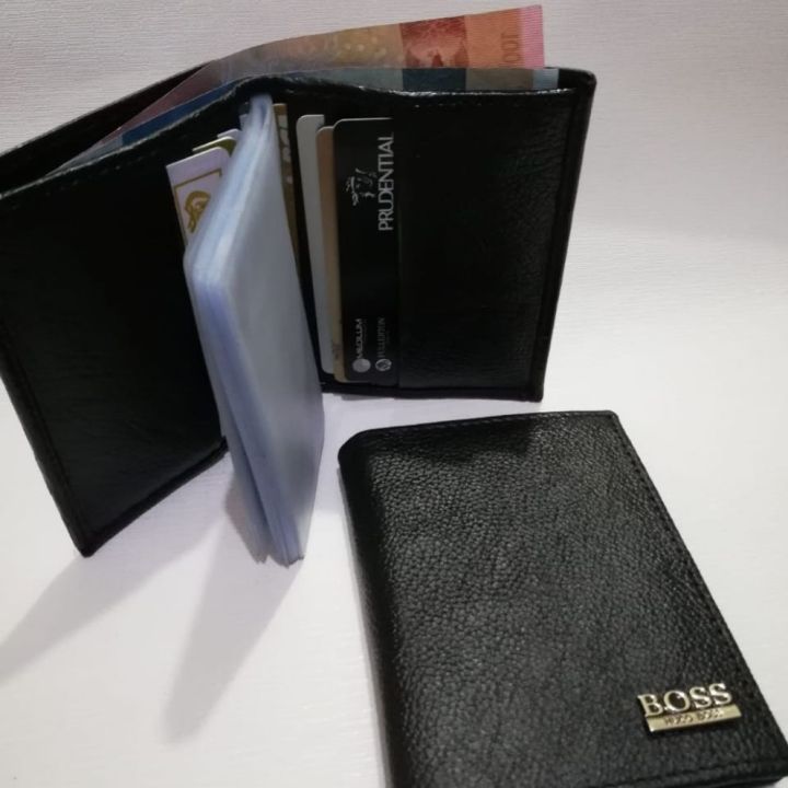 Dompet Kartu Lipat kulit Asli - Logo Boss | Lazada Indonesia