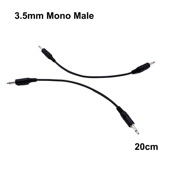 2pcs 3.5mm 1/8" TS Male Mini Plug to Male Monaural Mono Audio Cable ...