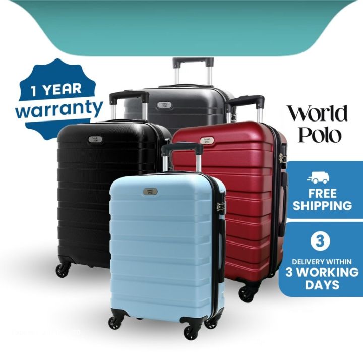 World Polo Lightweight Expandable Hard Suitcase Luggage 20 24 28 inch ...