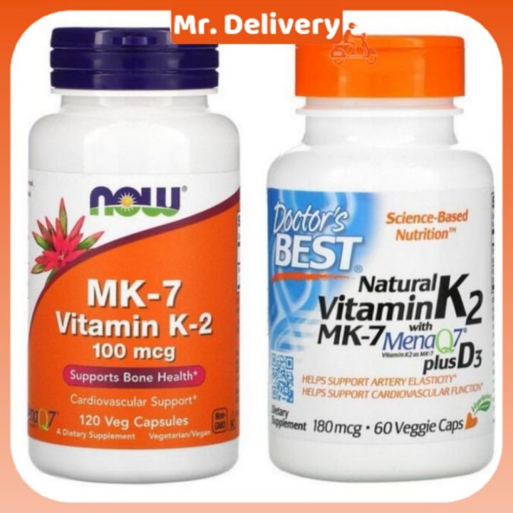 Mr Delivery | Now, Doctors Best, MK-7 Vitamin K-2, 100 mcg, Extra Strength Bone Health MK7 K2 ...