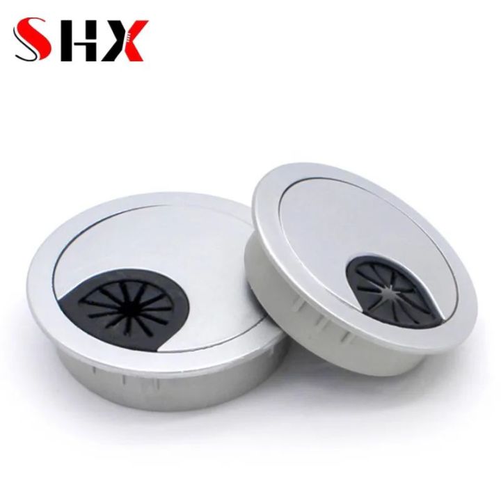 Dual Usb 80mm Wire Hole Cover Round Home Office Table Outlet Port Line ...
