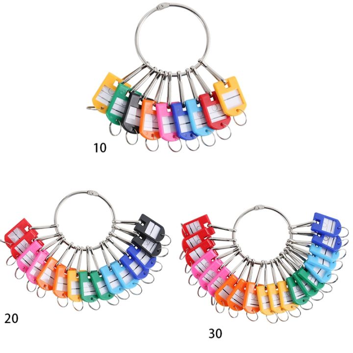 Portable Metal Ring Key Organizer with Spring Hooks & Key Tags with ...