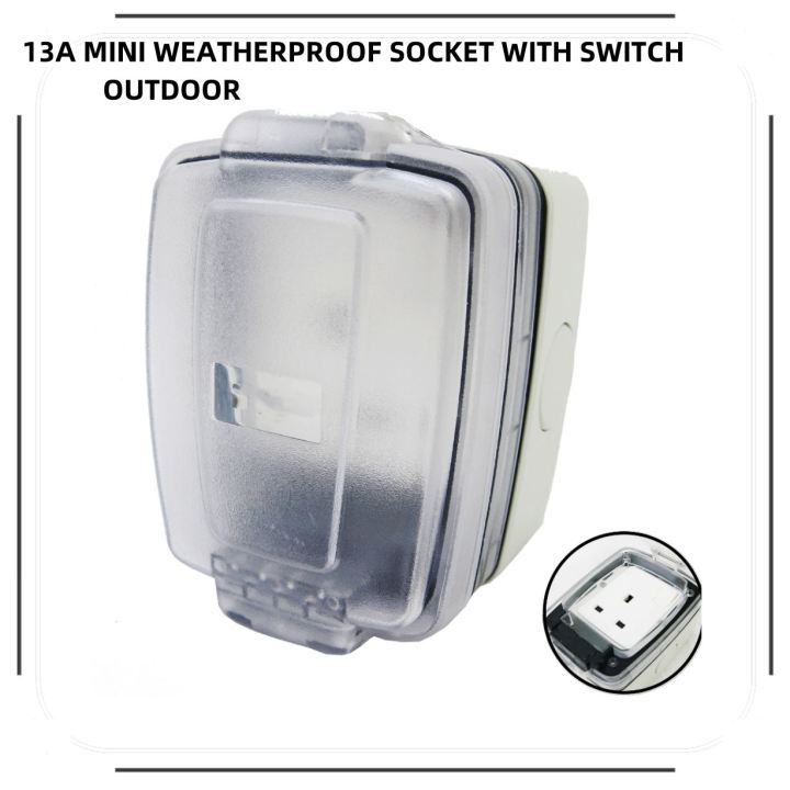 13A MINI IP66/IP65 Outdoor Switch Socket Weatherproof Waterproof Switch ...