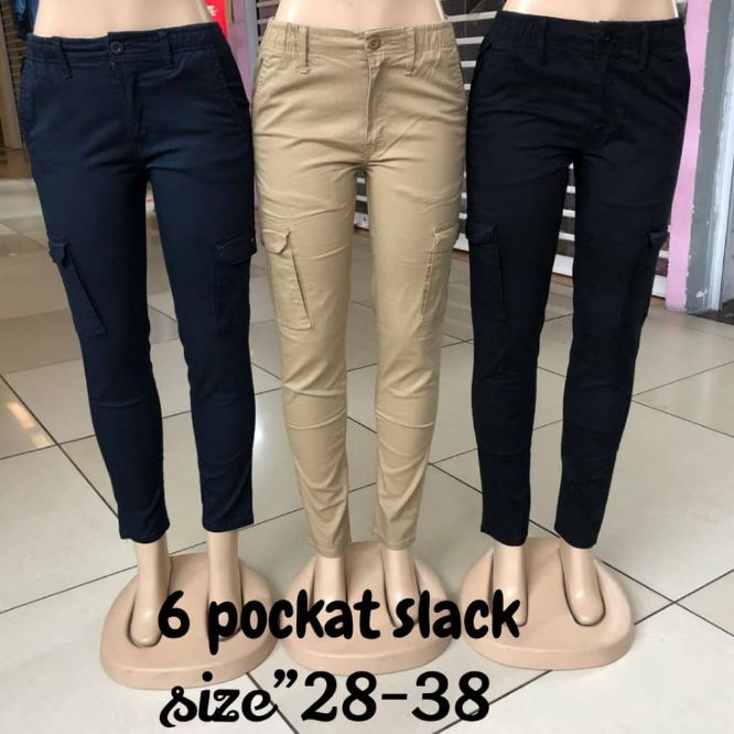 Slack pants 6 pocket | Lazada