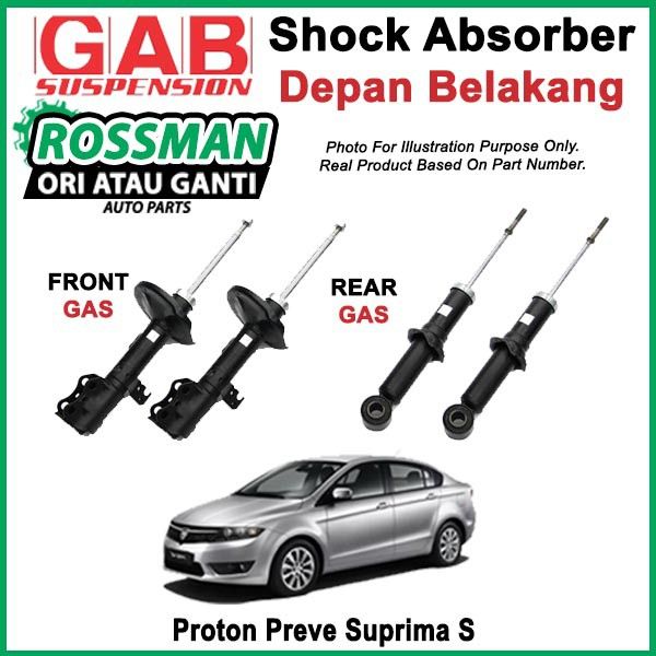 Proton Preve Suprima S Original GAB Super R Absorber Set | Lazada