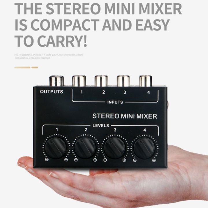 (GMXZ) Mini 4 Channel Passive Mixer Compact Musical Instrument CD ...