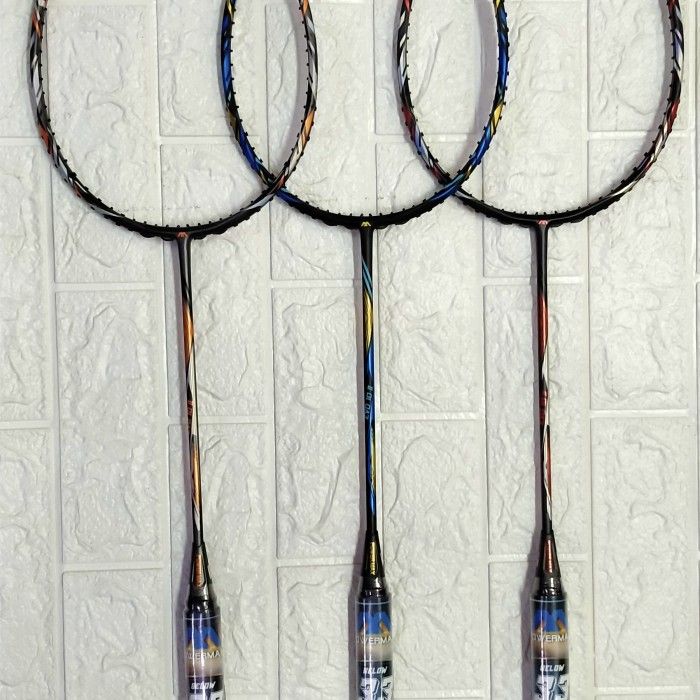 Raket badminton POWER MAX POWERMAX EVO 10 II ORIGINAL KUAT TARIK 33LBS ...