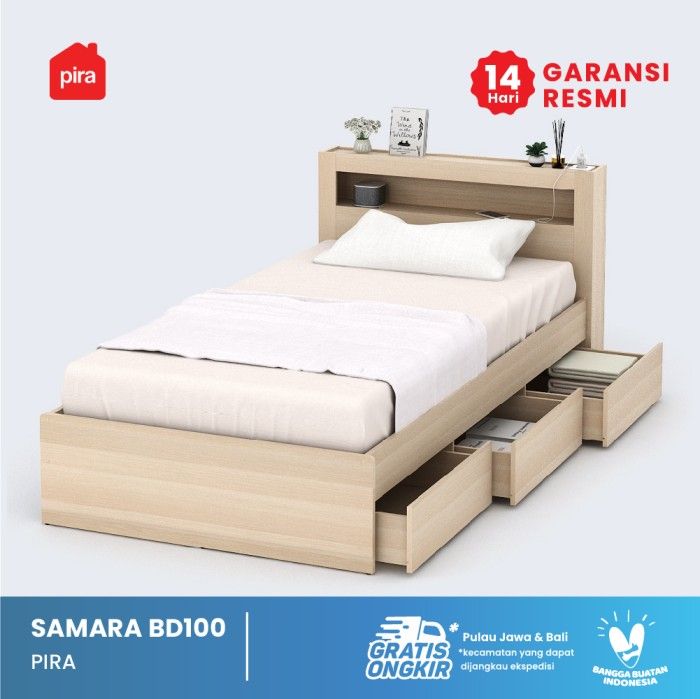 PIRA - SAMARA BD160 Divan / Tempat Tidur dengan Laci Penyimpanan - SMR ...