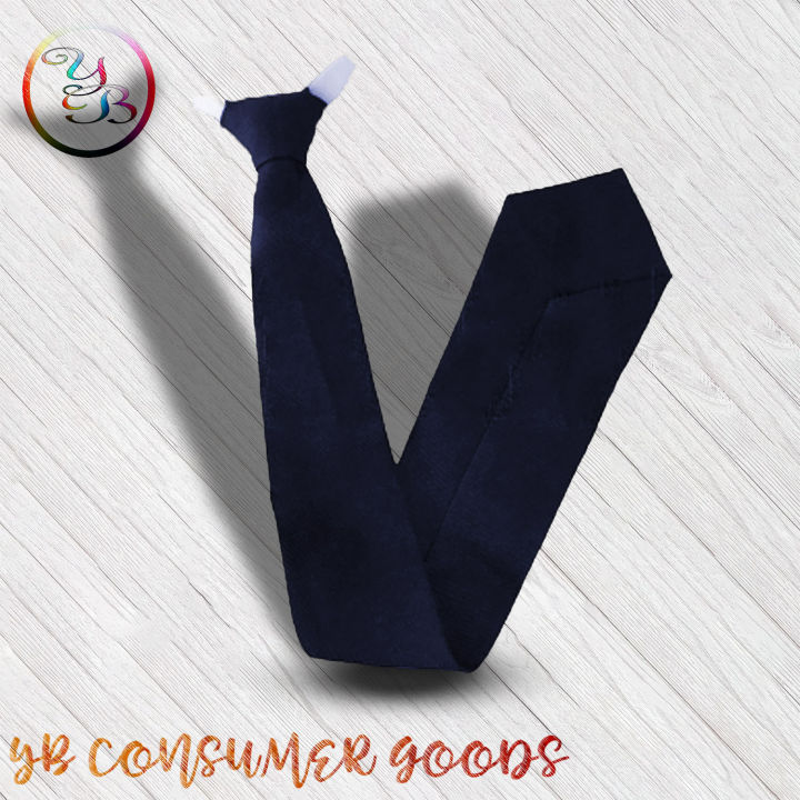 Necktie with security guard clip gabardine fabric fashion uniform accessories | Lazada PH